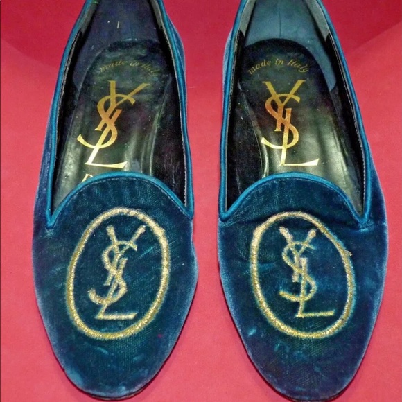 Yves Saint Laurent | Shoes | Ysl Logo Yves Saint Laurent Vintage Blue ...